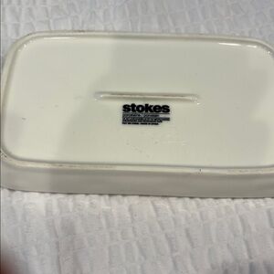 Stokes | Kitchen | Stokes White Ceramic Butter Dish Rae Dunn Style ...